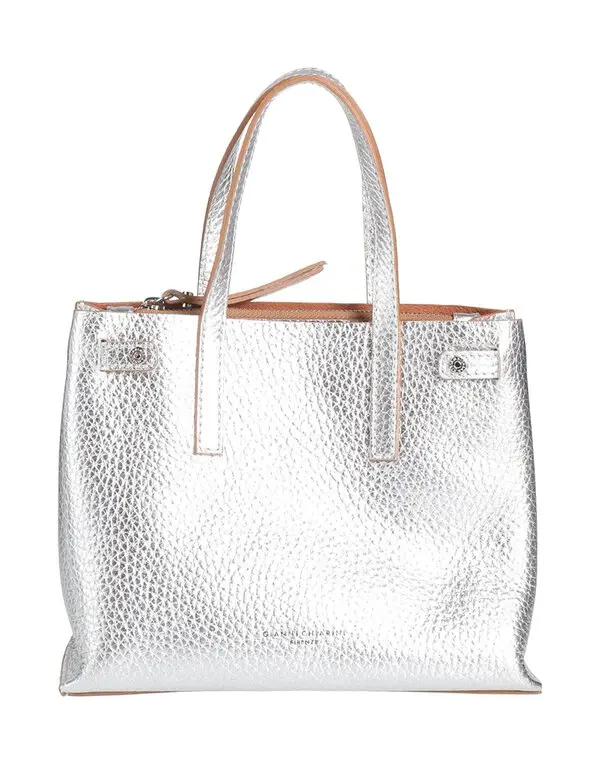 GIANNI CHIARINI Leather Tote - Silver