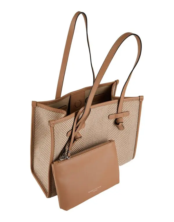 GIANNI CHIARINI Large Tweed And Leather Tote Bag