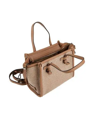 GIANNI CHIARINI Small Tweed And Leather Tote Bag - Beige