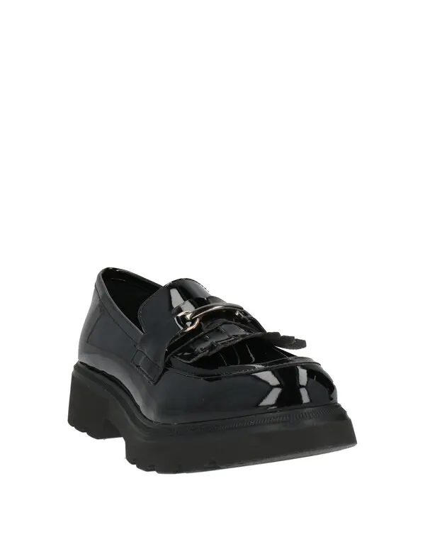 NILA & NILA Loafers In Patent Leather With Fringes And Appliqués - Black