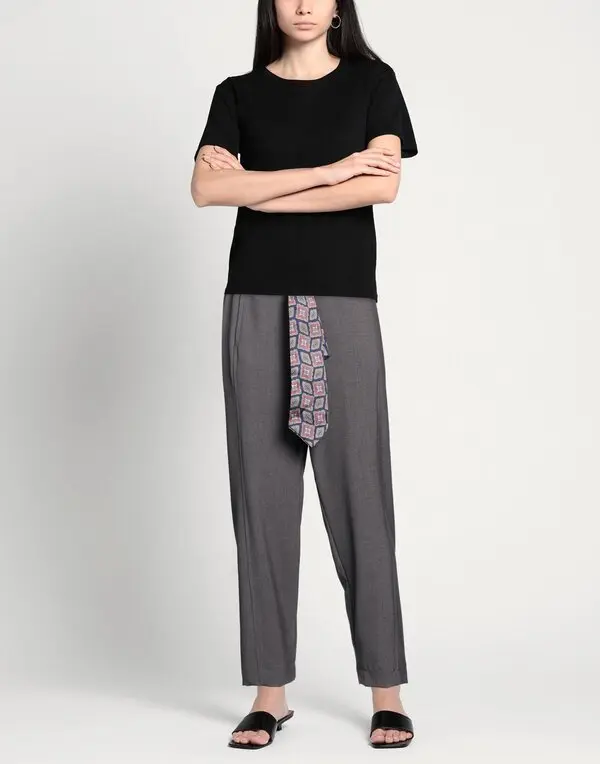 OLTRE Pants Charcoal Size Polyester, Viscose, Elastane