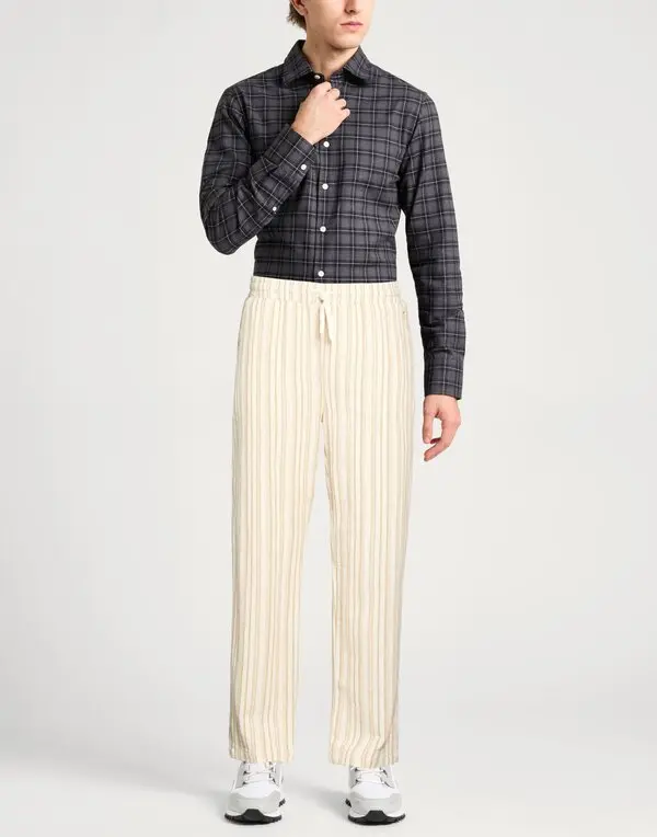 LES DEUX Pants Cream Size Cotton, Polyester, Elastane