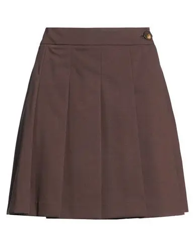 KAOS Chocolate Pleated Mini Skirt