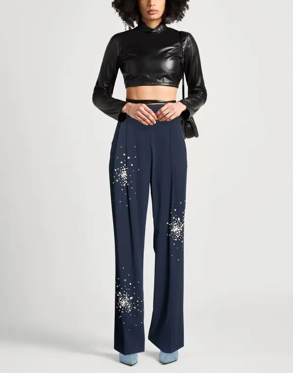 DES_PHEMMES Wide-leg Embellished Trousers