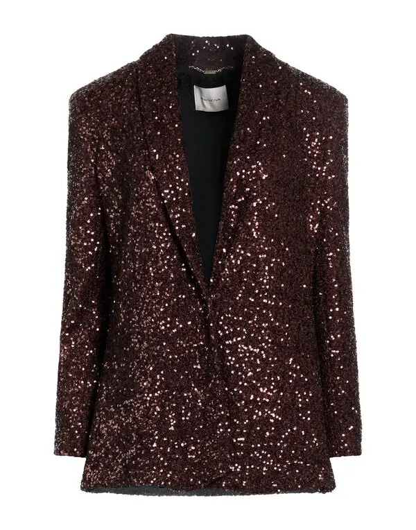 MANILA GRACE Sequined Single-breasted Blazer