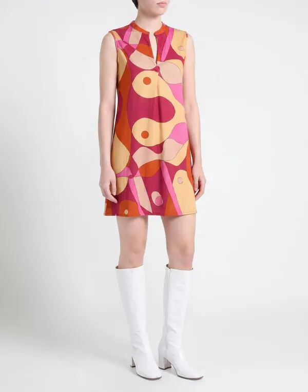 Majestic Filatures Multicolor Linen Cotton Mini Dress