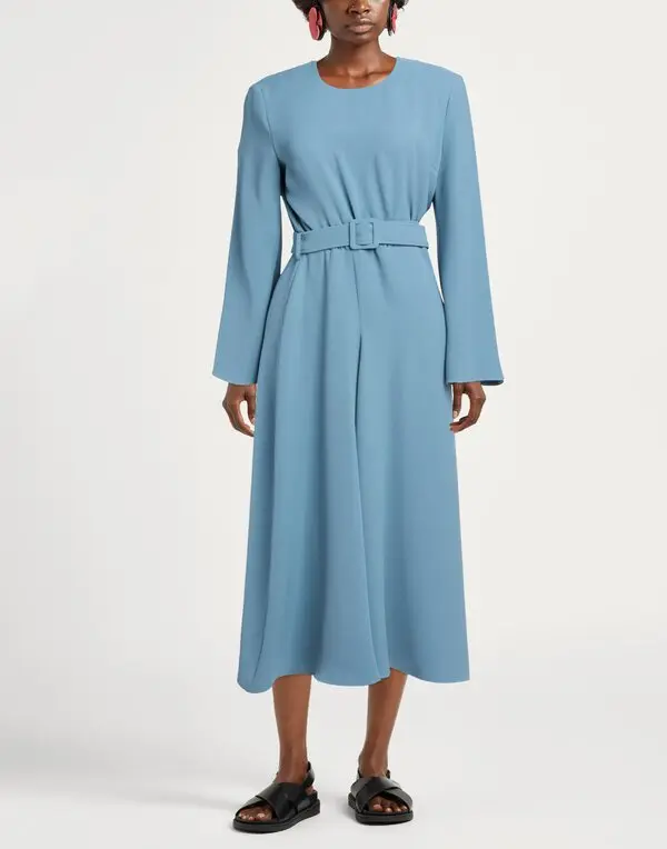P.a.r.o.s.h Midi Dress With Belt And Cutout Detail