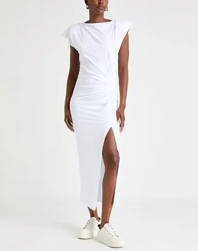 Isabel Marant Étoile Cotton Jersey Midi Dress With Gathered Detail And Side Slit