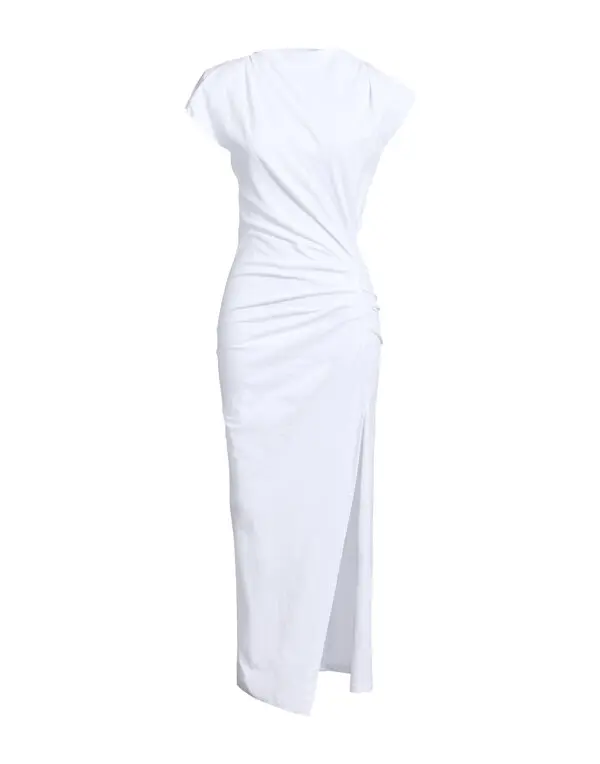 Isabel Marant Étoile Cotton Jersey Midi Dress With Gathered Detail And Side Slit