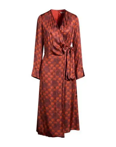 MANILA GRACE Midi Dress Rust Size Viscose