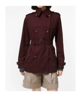 Burberry Short Tropical Gabardine Trench Coat