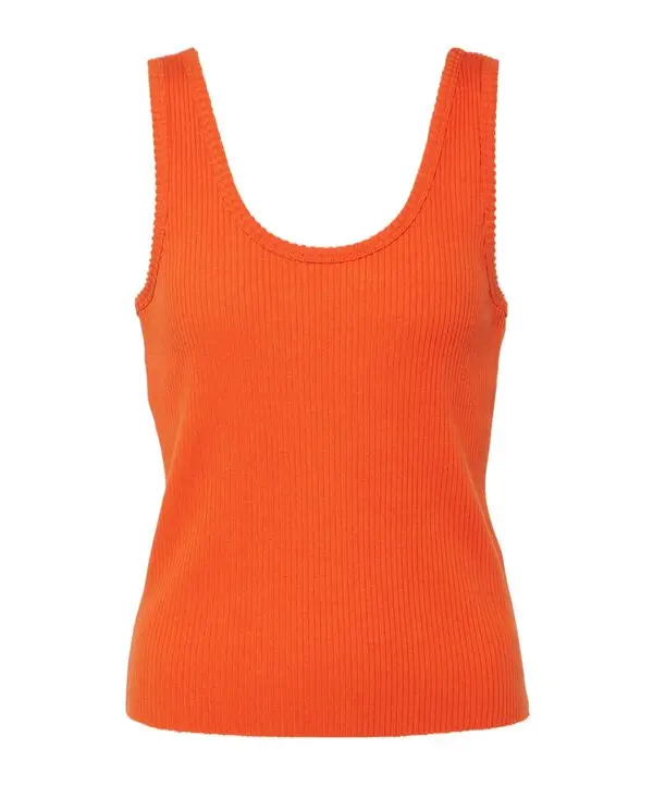 Vince Ribbed-knit Cotton-blend Tank Top