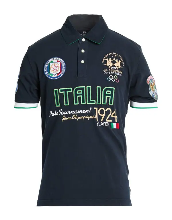LA MARTINA Polo Shirt Size Cotton - Blue