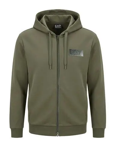 EA7 Sweatshirt Military Size Cotton, Polyester, Elastane - Green