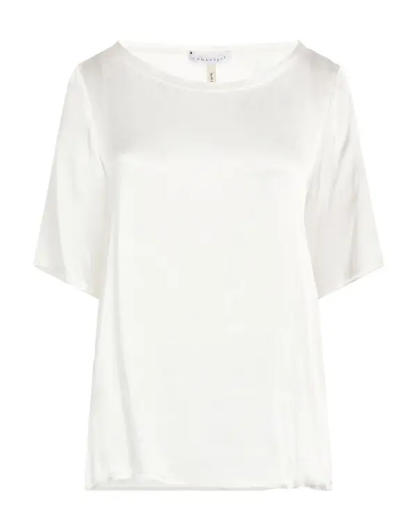 CARACTÈRE Acetate And Silk Top - White