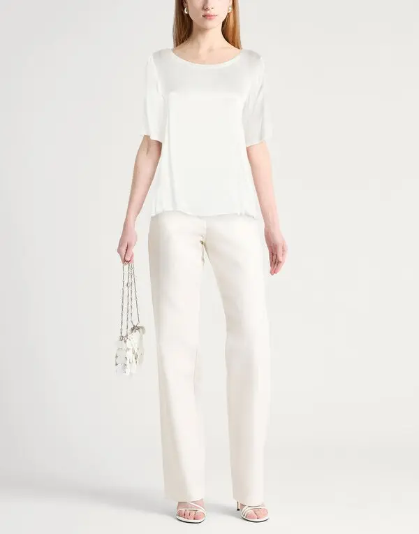 CARACTÈRE Acetate And Silk Top - White