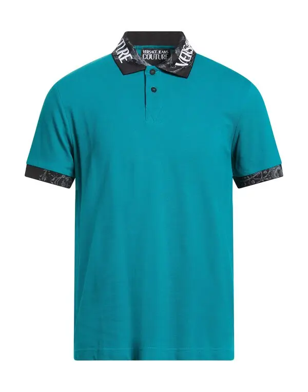 Versace Polo Shirt Size Cotton - Emerald Green
