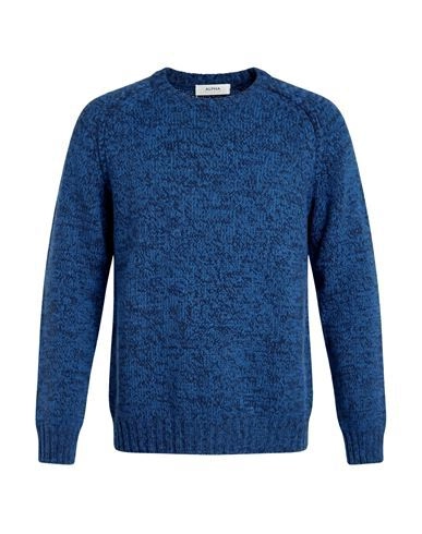 Alpha Studio Wool Mélange Crewneck Sweater - Blue