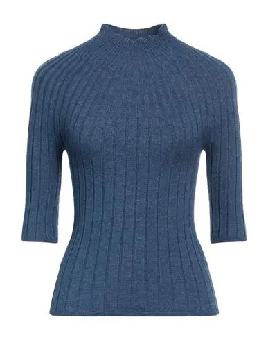 CARACTÈRE Turtleneck Size Viscose, Polyester, Polyamide - Blue