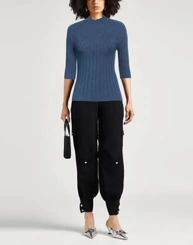 CARACTÈRE Turtleneck Size Viscose, Polyester, Polyamide - Blue