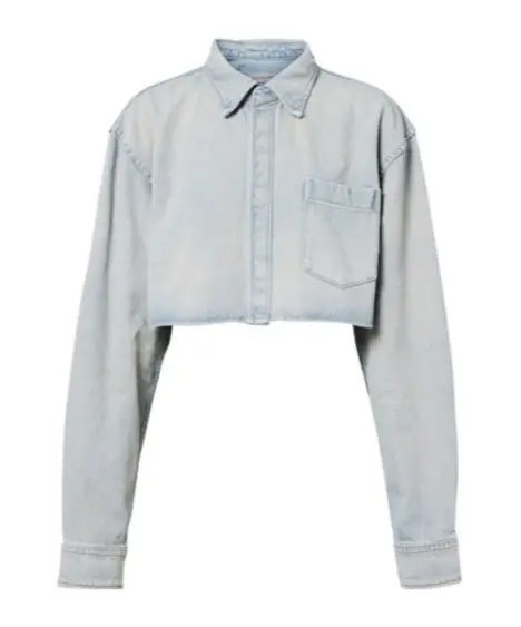 Balenciaga Cropped Denim Shirt