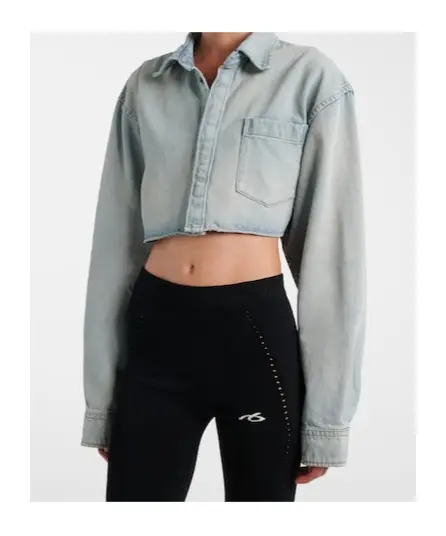 Balenciaga Cropped Denim Shirt