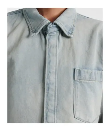 Balenciaga Cropped Denim Shirt