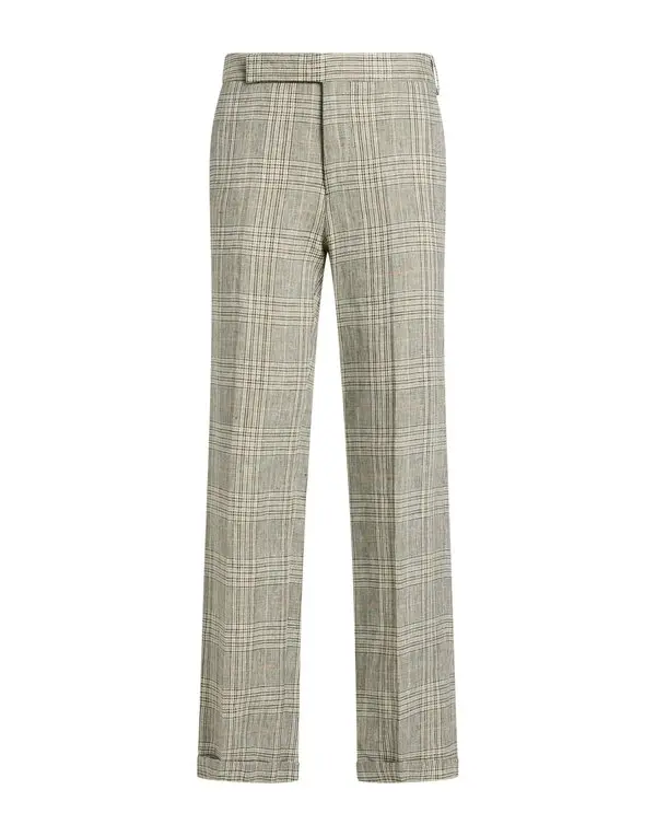 LARDINI Glen Plaid Straight-leg Pants