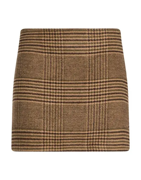 HAVEONE Mini Skirt Camel Size Polyester, Acrylic, Polyamide, Viscose, Wool