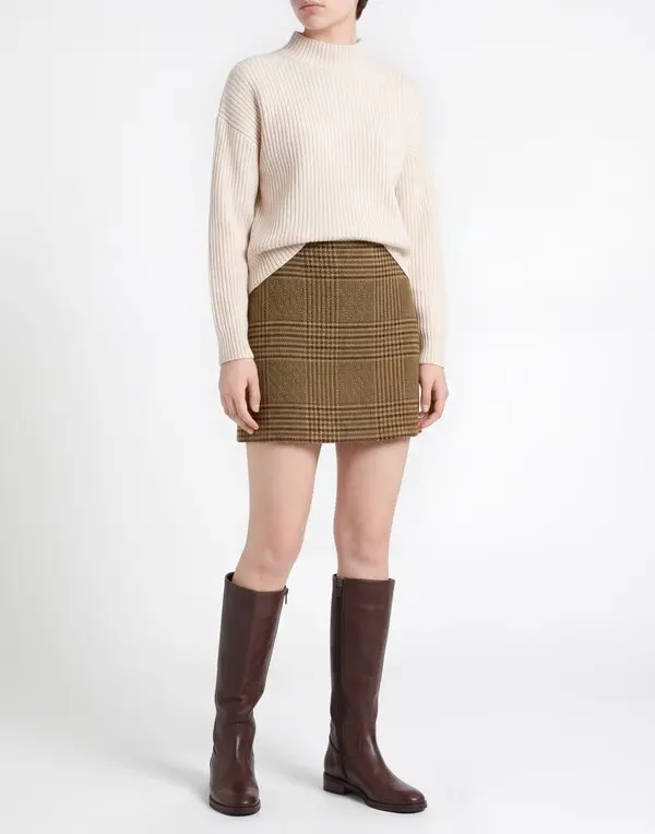 HAVEONE Mini Skirt Camel Size Polyester, Acrylic, Polyamide, Viscose, Wool