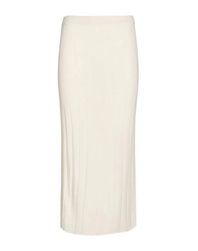 VICOLO Ribbed-knit Midi Skirt - Ivory