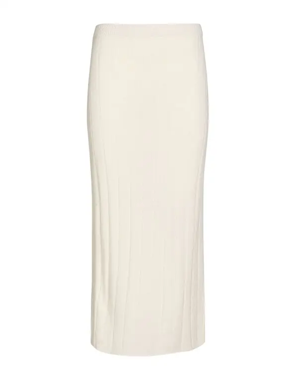 VICOLO Ribbed-knit Midi Pencil Skirt