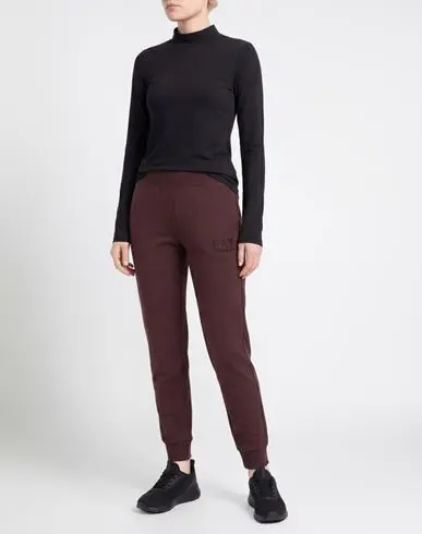 EA7 Pants Chocolate Size Cotton, Polyester, Elastane