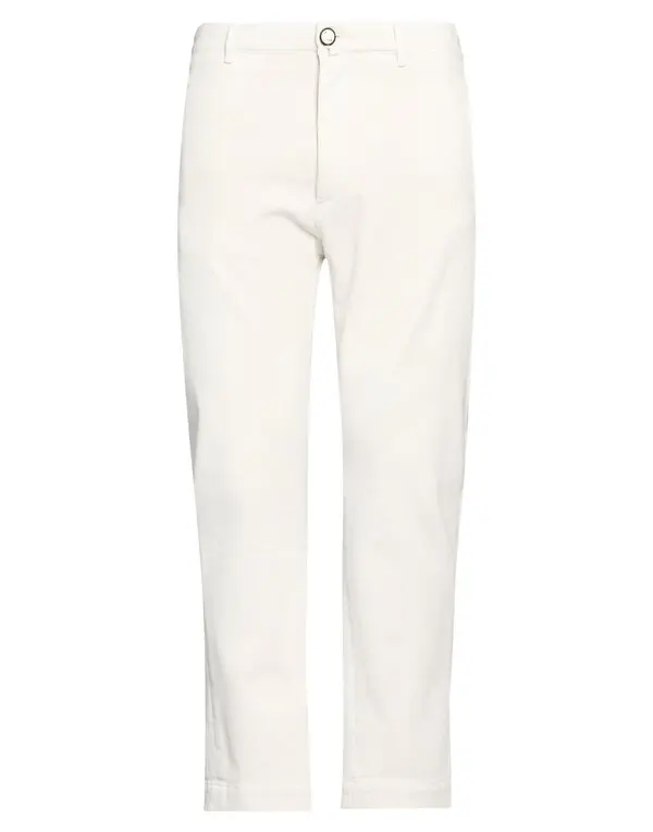 JACOB COHЁN Pants Ivory Size Cotton, Elastane