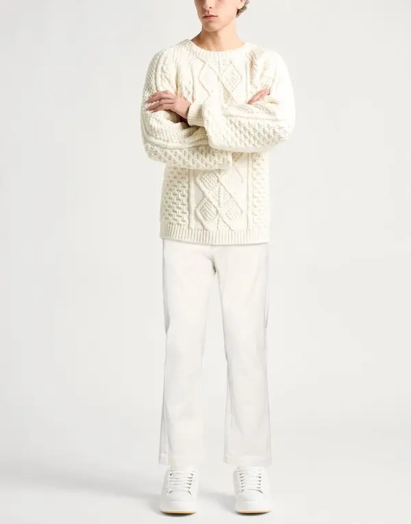 JACOB COHЁN Pants Ivory Size Cotton, Elastane