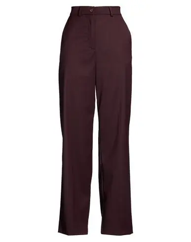 CARACTÈRE Pants Burgundy Size Polyester, Wool, Viscose, Elastane