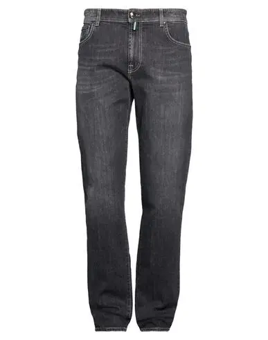 LUIGI BORRELLI NAPOLI Jeans Charcoal Size Cotton, Elastane