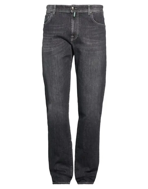 LUIGI BORRELLI NAPOLI Jeans Charcoal Size Cotton, Elastane
