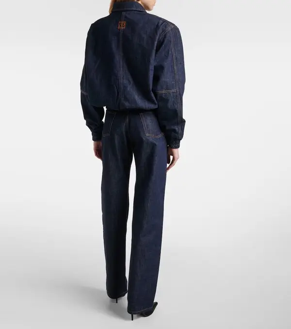 Magda Butrym Oversized Denim Bomber Jacket