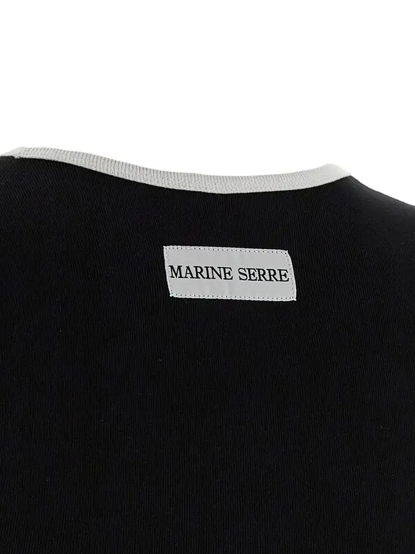 MARINE SERRE Embroidered Moon Crop Top