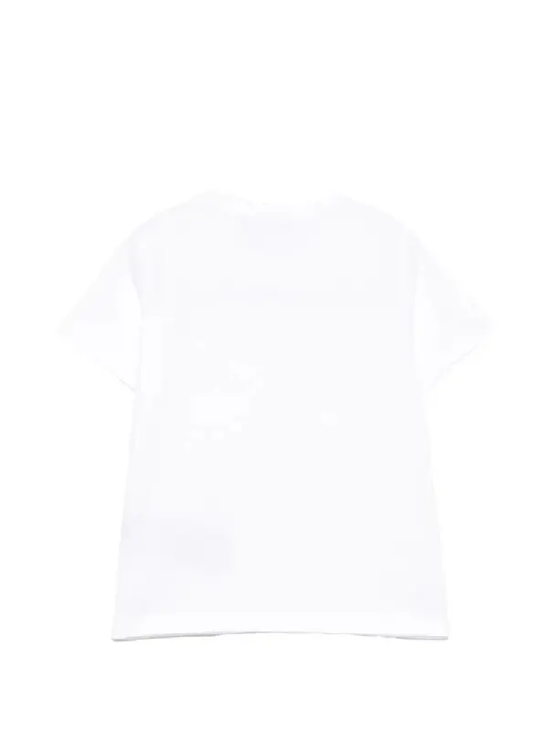 Balmain Logo-embroidery Button-detail T-shirt