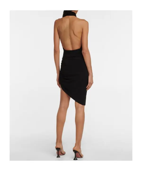 Norma Kamali Halterneck Asymmetric Minidress
