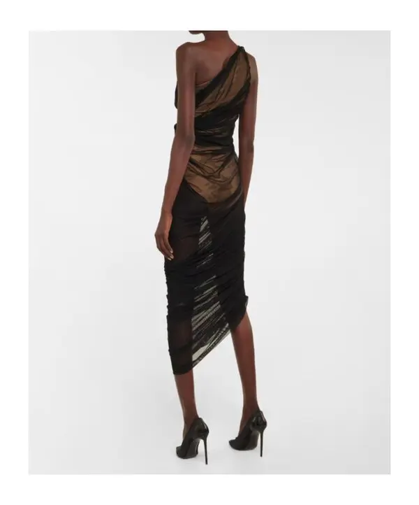 Norma Kamali Diana Jersey One-shoulder Midi Dress