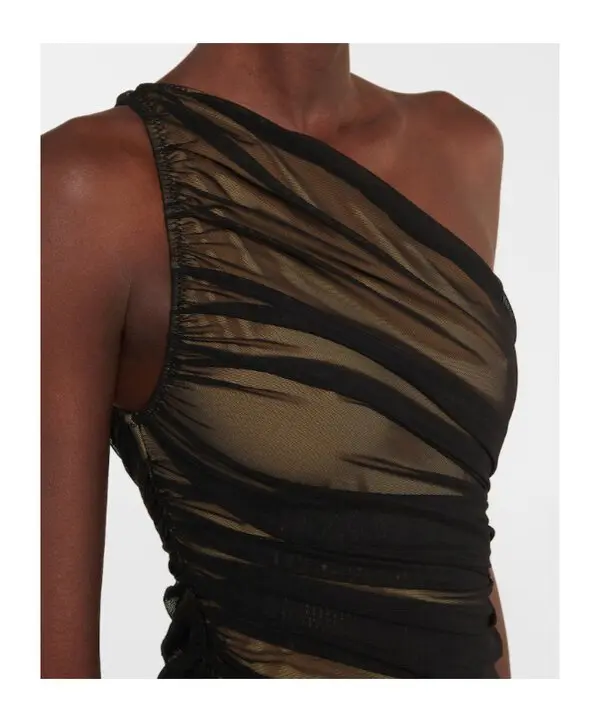 Norma Kamali Diana Jersey One-shoulder Midi Dress