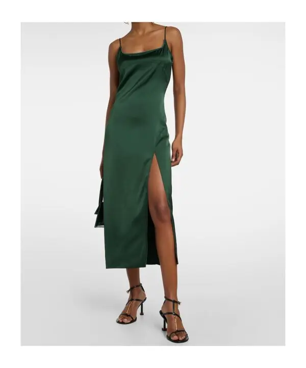 Jacquemus La Robe Notte Satin Slip Dress