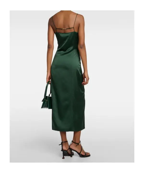 Jacquemus La Robe Notte Satin Slip Dress