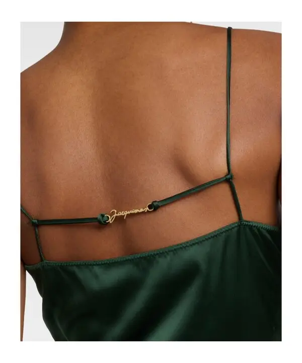Jacquemus La Robe Notte Satin Slip Dress