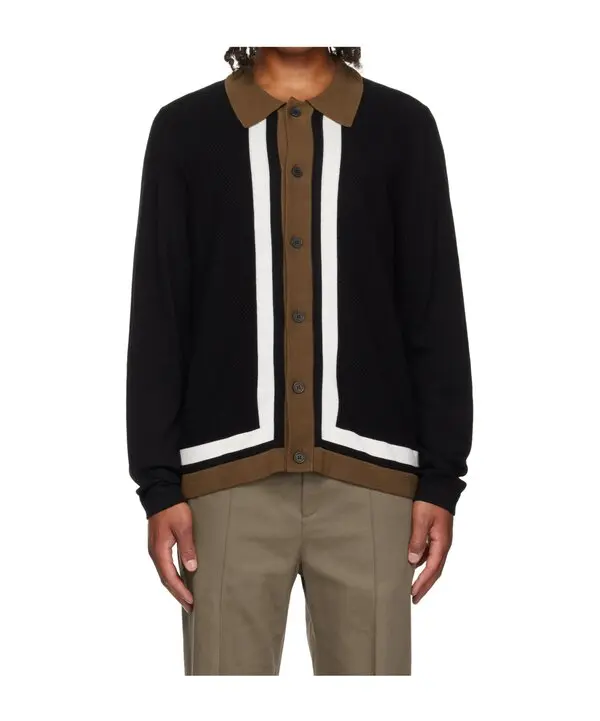 Hugo Boss Striped Button Cardigan