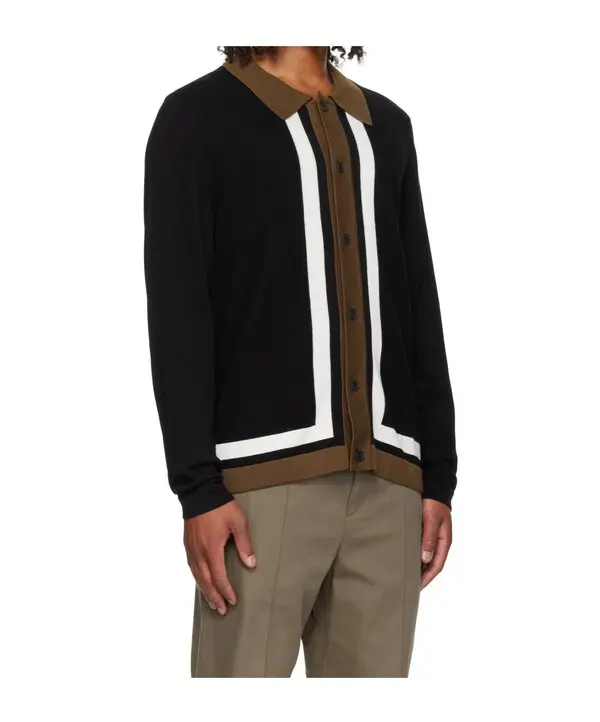Hugo Boss Striped Button Cardigan