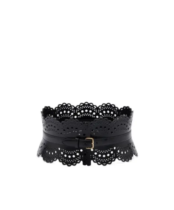 Alaïa Vienne Wave Leather Belt
